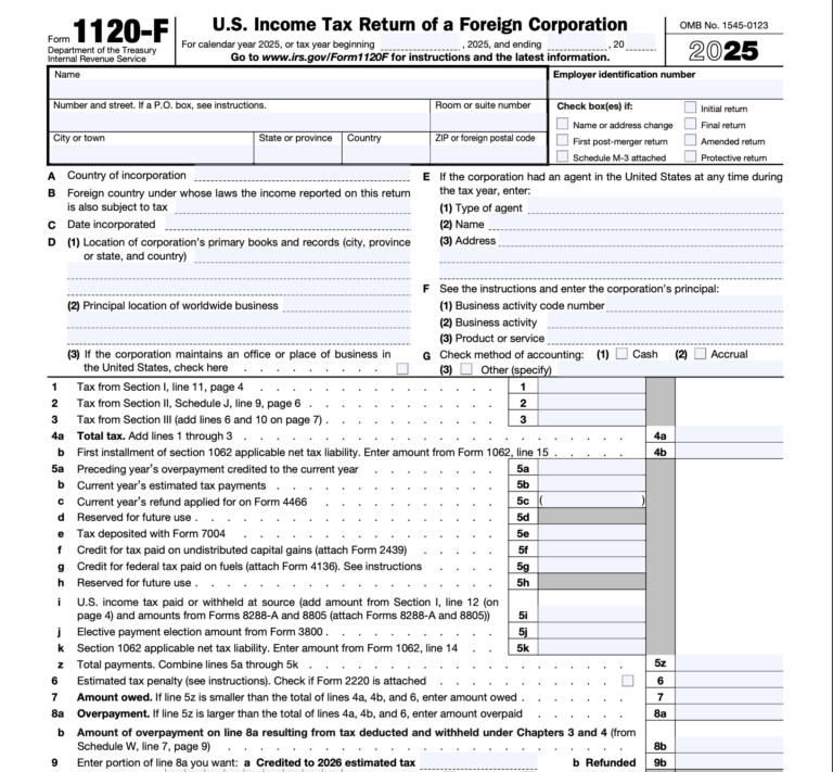 Form 1120-F Filing Guide for Foreign Corps | Profitjets